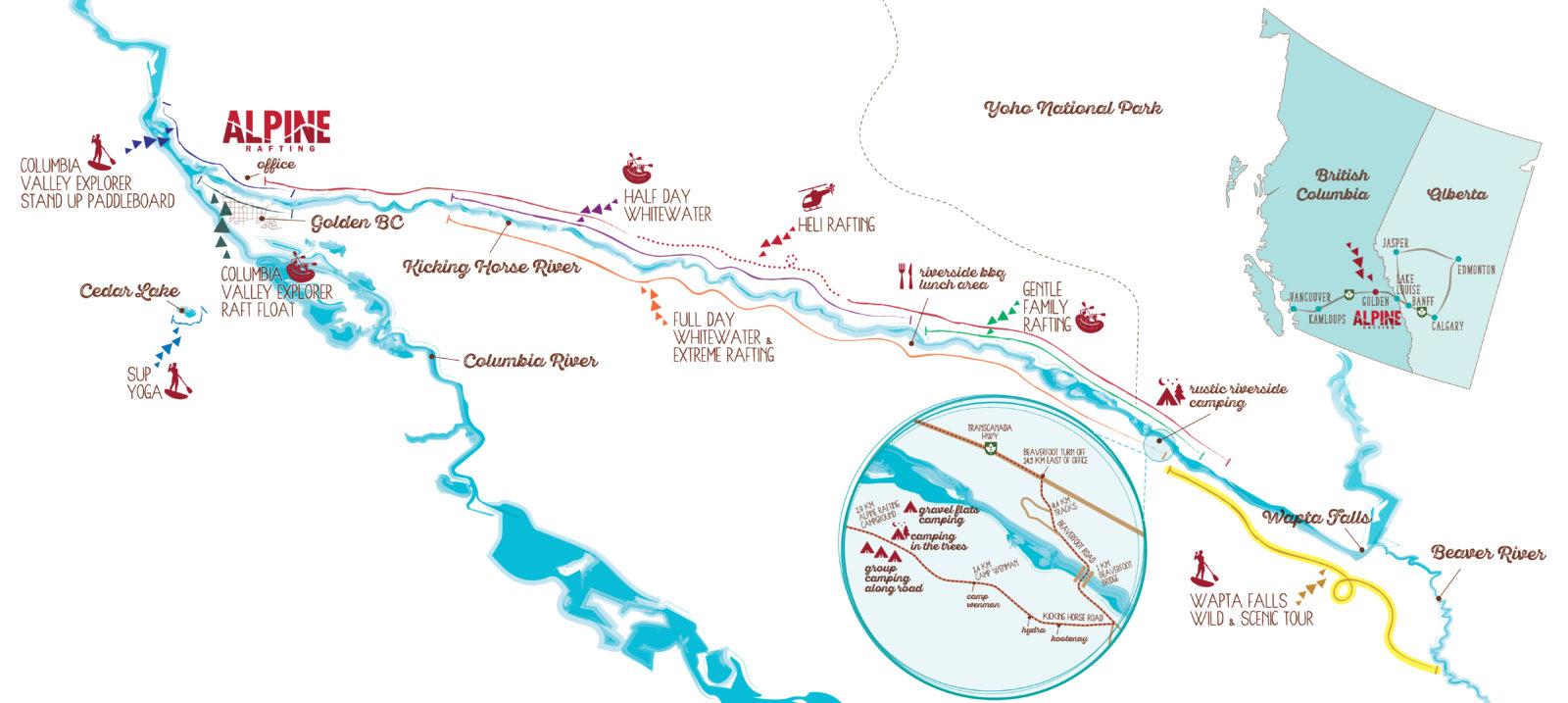 Free Rustic Riverside Camping – Alpine Rafting